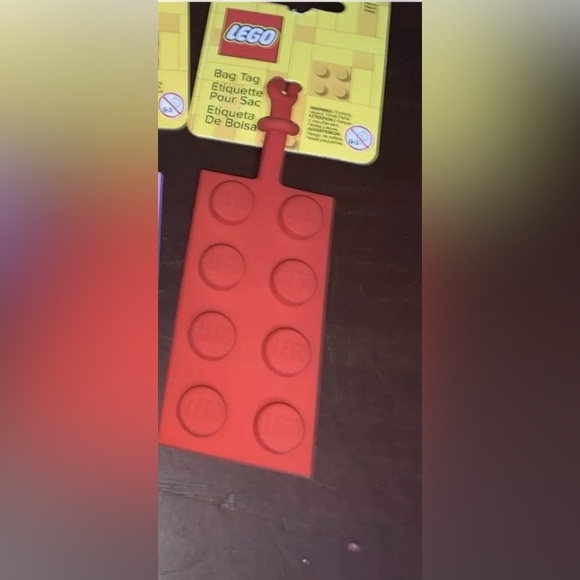 Lego | Other | Lego Rubber Brick Luggage Bag Tag Red 4 X 2 | Poshmark
